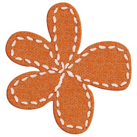 Frosty Fall Orange Stitched Flower Graphic By Jessica Dunn 🍁