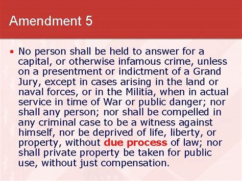 Due Process Amendments 4 5 6 7 8