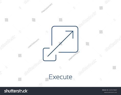 Execution Execute Scalability Vector Icon Design Stock Vector Royalty Free 2225579607
