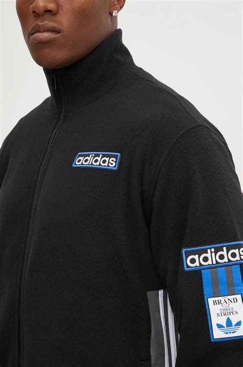 Суичър Adidas Originals Puffer Adibreak Tracktop в черно с апликация
