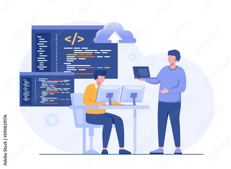 Software Development Web Programming Languages Css Html It Ui Programmer Cartoon Character