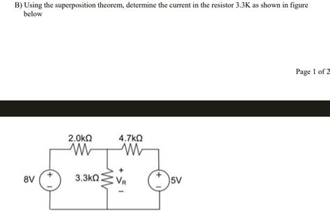 solved b using the superposition theorem determine the current in