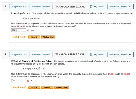 Solved 0 1 Points Previous Answers Tanapcalcbr10 3 7 035