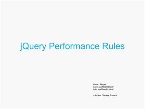 Jquery Performance Rules Ppt