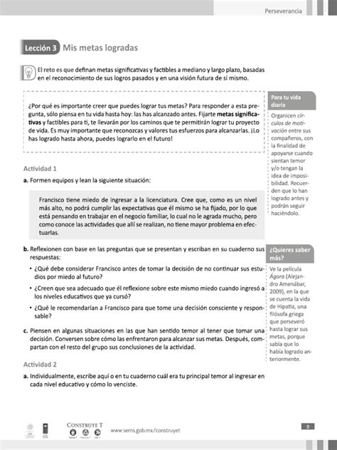 Mis Metas Logradas 6to Pdf