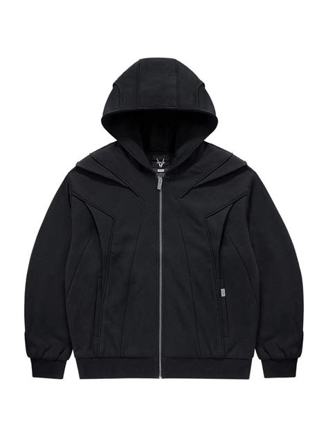 Contour Zip Hoodie Blackcore