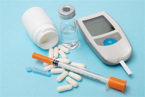 Premium Photo Glucometer And Insulin Syringe Lancing Device Tester