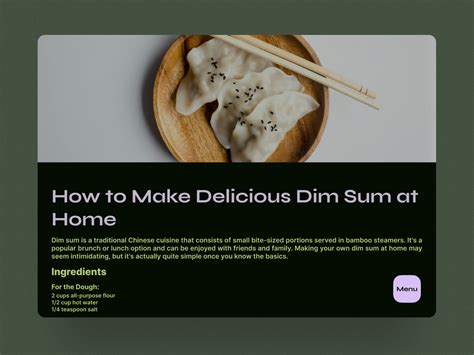 Recipe Ui Design Ui040 By Kishin Madhwani On Dribbble