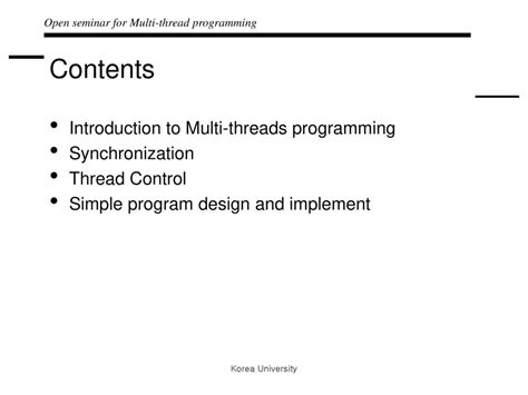 Multi Thread Programming Ppt Download