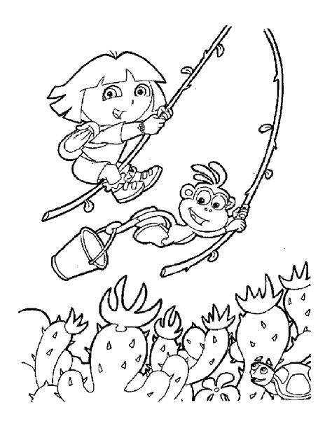 Dora The Explorer Coloring Page To Download Dora The Explorer