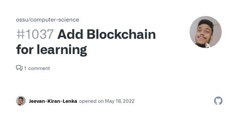 add blockchain for learning · issue 1037 · ossu computer science · github