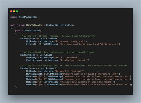 Fluentvalidation Net Core Yvadev
