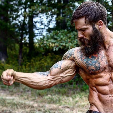 Muscle Guy Gym Guys Beard Muscle Men