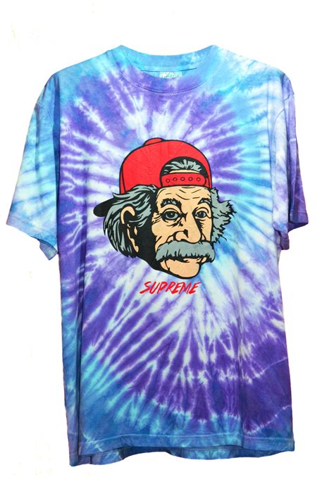 T Shirt Effet Tie And Dye Imprimé Einstein Supreme Einstein T Shirt Illustration