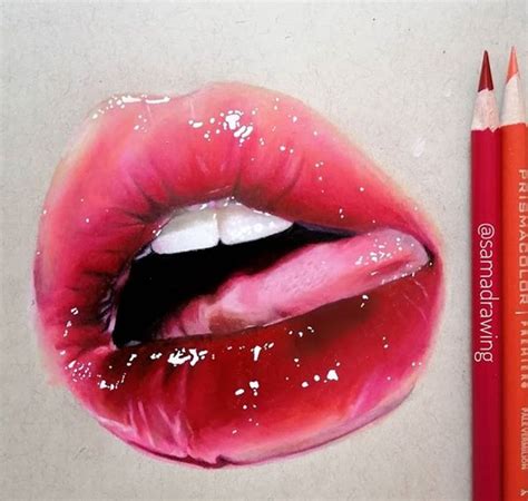 How To Color Lips With Colored Pencils Lips Drawing Color Lips