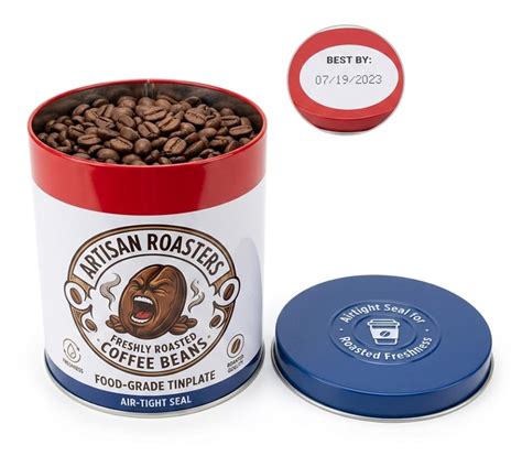 Custom Airtight Coffee Tin Boxes Premium Roaster Packaging