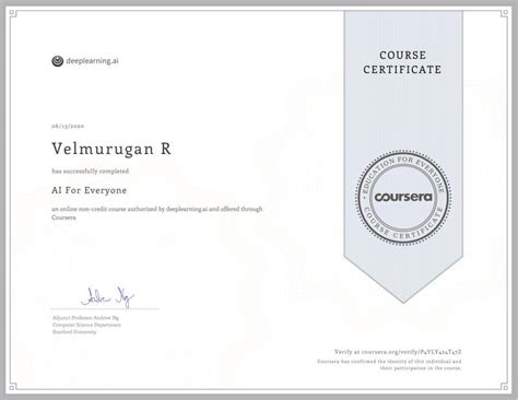 Velmurugan R On Linkedin Aicoursera