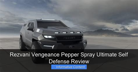 Rezvani Vengeance Pepper Spray Ultimate Self Defense Review Electric