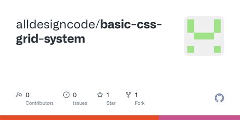 Github Alldesigncode Basic Css Grid System