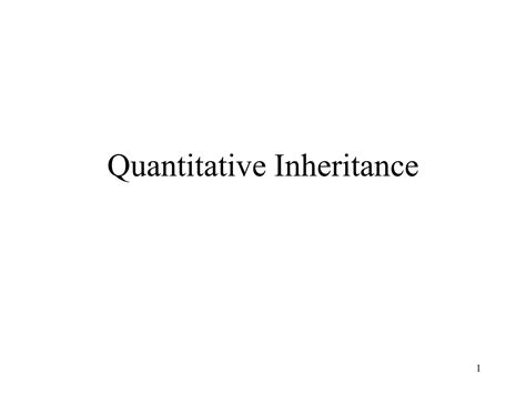Solution Quantitative Inheritance Studypool