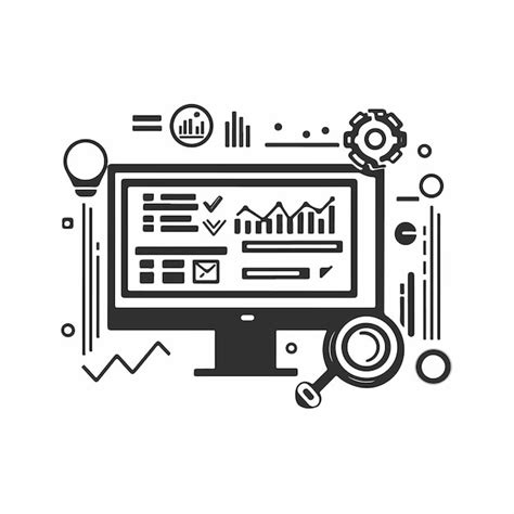 Optimize Search Engine Glyphs Vector Icon Illustration Premium Ai