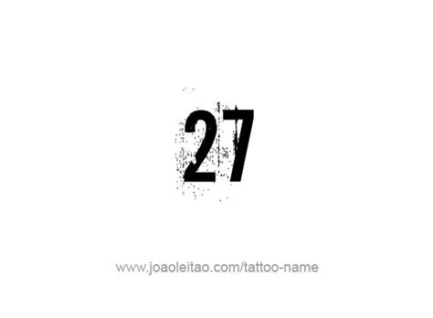 Twenty Seven 27 Number Tattoo Designs Tattoos With Names Name