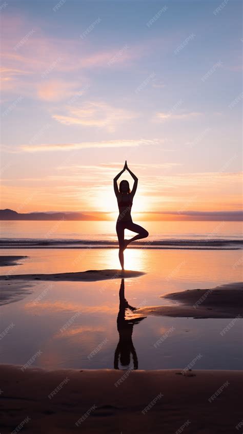 Personne Pratiquant La Méditation Du Yoga Dans La Nature Au Coucher Ou Au Lever Du Soleil