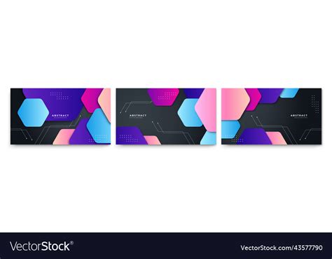 Abstract Colorful Shapes Presentation Background Vector Image