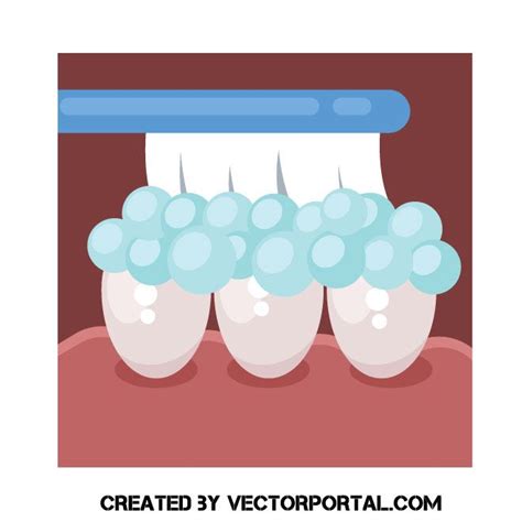 Tooth Brushing Vector Image Vector Images Brushing Teeth Vector