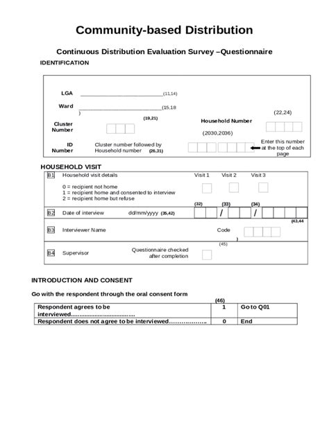 Pecs Survey Household Census Doc Template Pdffiller