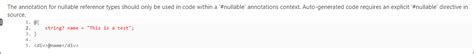 Nullable Reference Types In Razor Views · Issue 9173 · Orchardcms