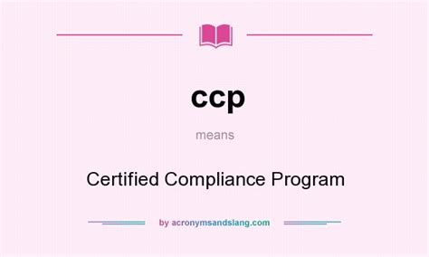 Ccp Certified Compliance Program In Undefined By