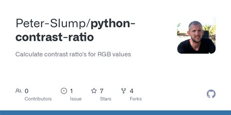 Github Peter Slump Python Contrast Ratio Calculate Contrast Ratio S For Rgb Values