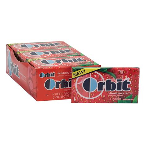 Orbit Candy Sugar Free Chewing Gum Bubblemint 12 Box Candy Gum