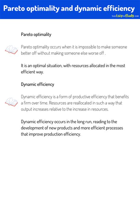 Pareto Optimality And Dynamic Efficiency Economics Notes Explained With Diagrams