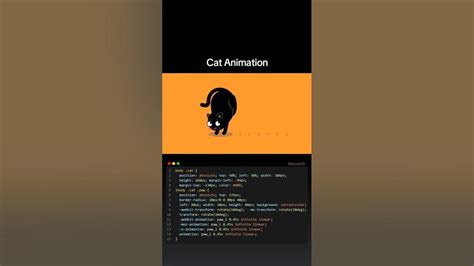 Cat Animation Programming Coding Cat Animation Htmlcss Javascript