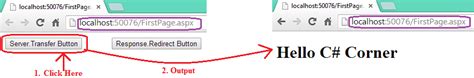 Difference Between Servertransfer And Responseredirect In Aspnet