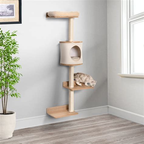 Wall Mounted Cat Tree Timber Lowest Prices Guaranteed Free Delivery