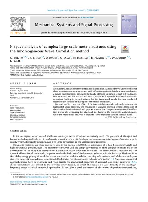 Pdf K Space Analysis Of Complex Large Scale Meta Structures Using The