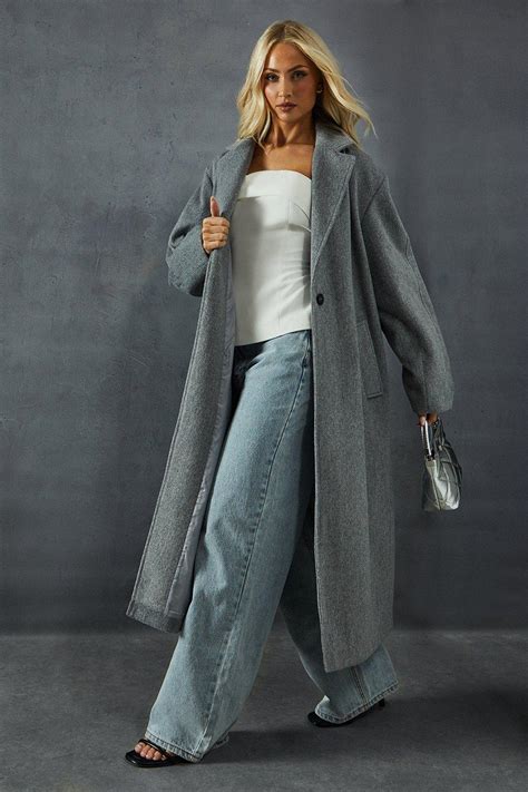 Oversized Wool Look Dad Coat
