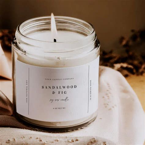 Chic Large Jar Candle Label Sticker Business Tag Zazzle