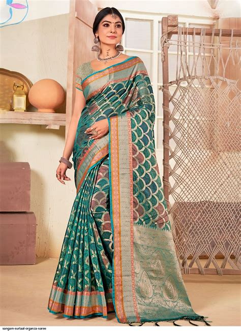 Sangam Surtaal Organza Saree
