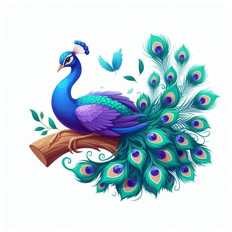 Premium Vector Peacock Vector Cartoon Illustration