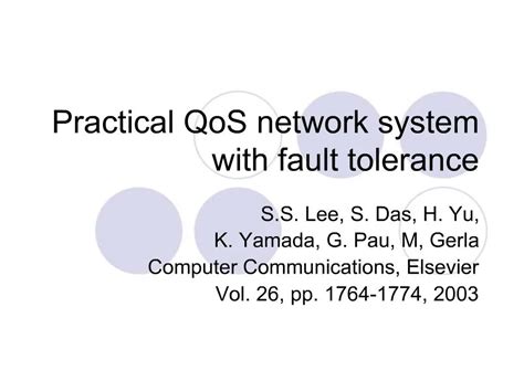 ppt practical qos network system with fault tolerance powerpoint presentation id 663220