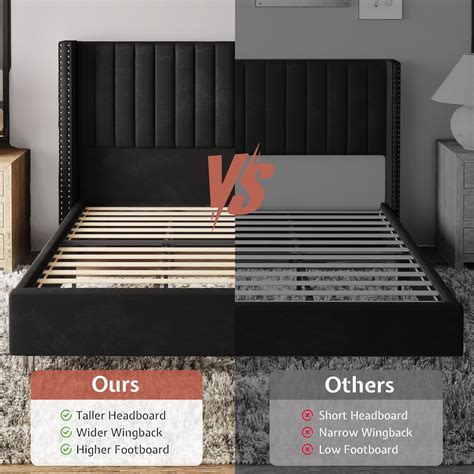 Jocisland King Size Upholstered Platform Bed Frame Model Bhb002
