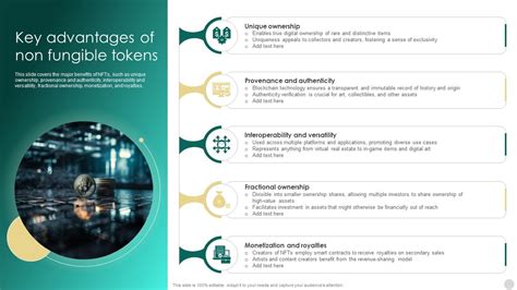 Crypto Tokens Unlocking Key Advantages Of Non Fungible Tokens Bct Ss Ppt Sample