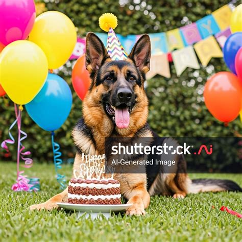 Birthday German Shepard Ai Generated Image 2578922525 Shutterstock