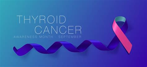 Thyroid Cancer Awareness Month In September Vector Image