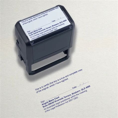 Queensland Legal Practitioner True Copy Stamp Stamp Lab