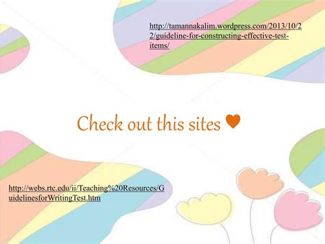 Guidelines For Constructing Effective Test Items Pptx